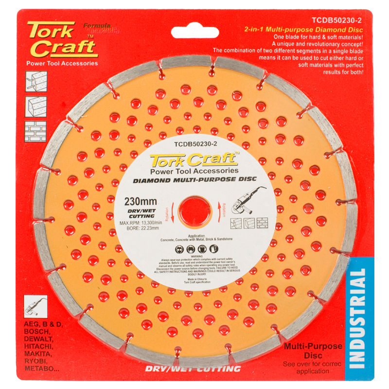 Tork Craft - Diamond Blade Multi Purp.Segm.230mm - 2 Pack | LEROY ...