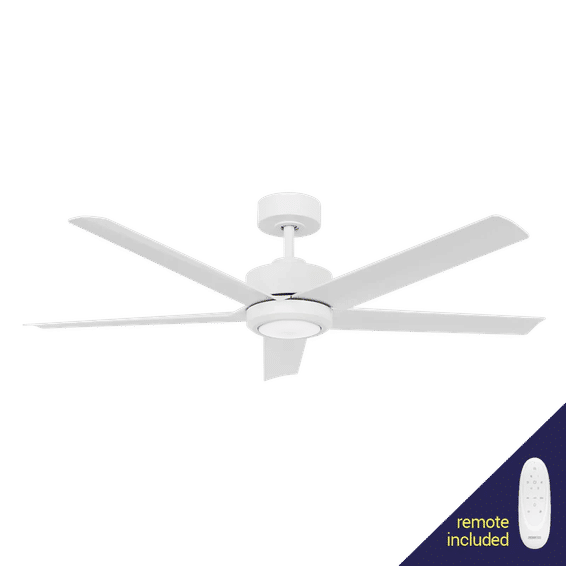 Zebbies Lighting Raptor White 40W DC Ceiling Fan with Remote Control ...