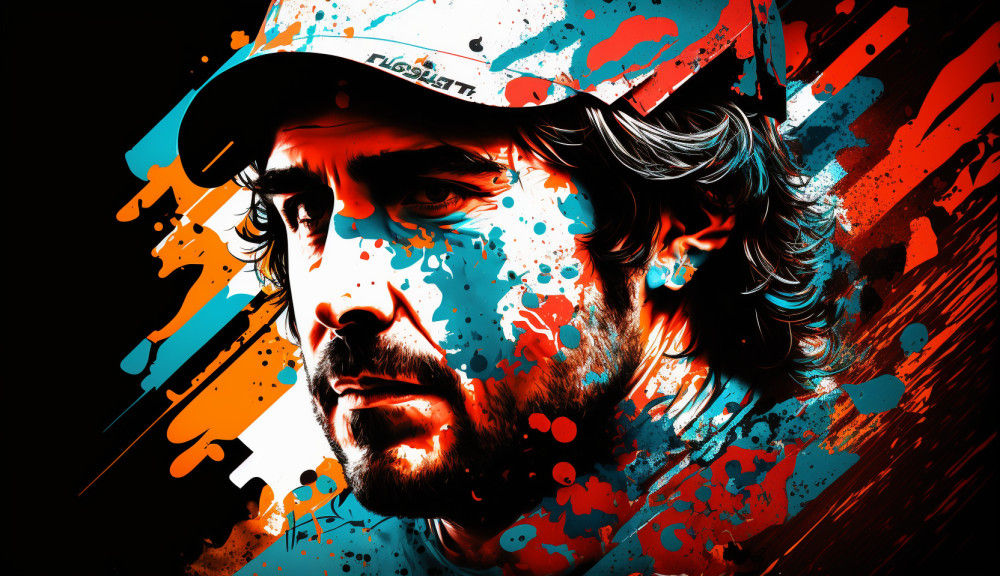 Canvas Wall Art - Fernando Alonso Abstract Image - B1561 - [120 x 80 cm ...