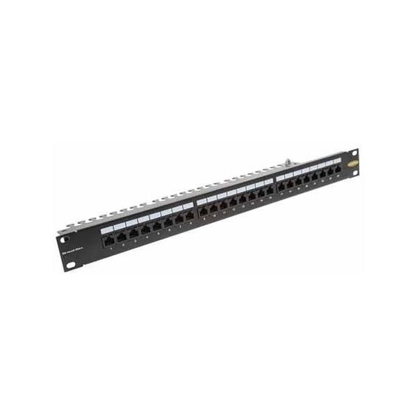Zone 24-Port CAT6 Populated 1U Black Patch Panel | LEROY MERLIN South ...