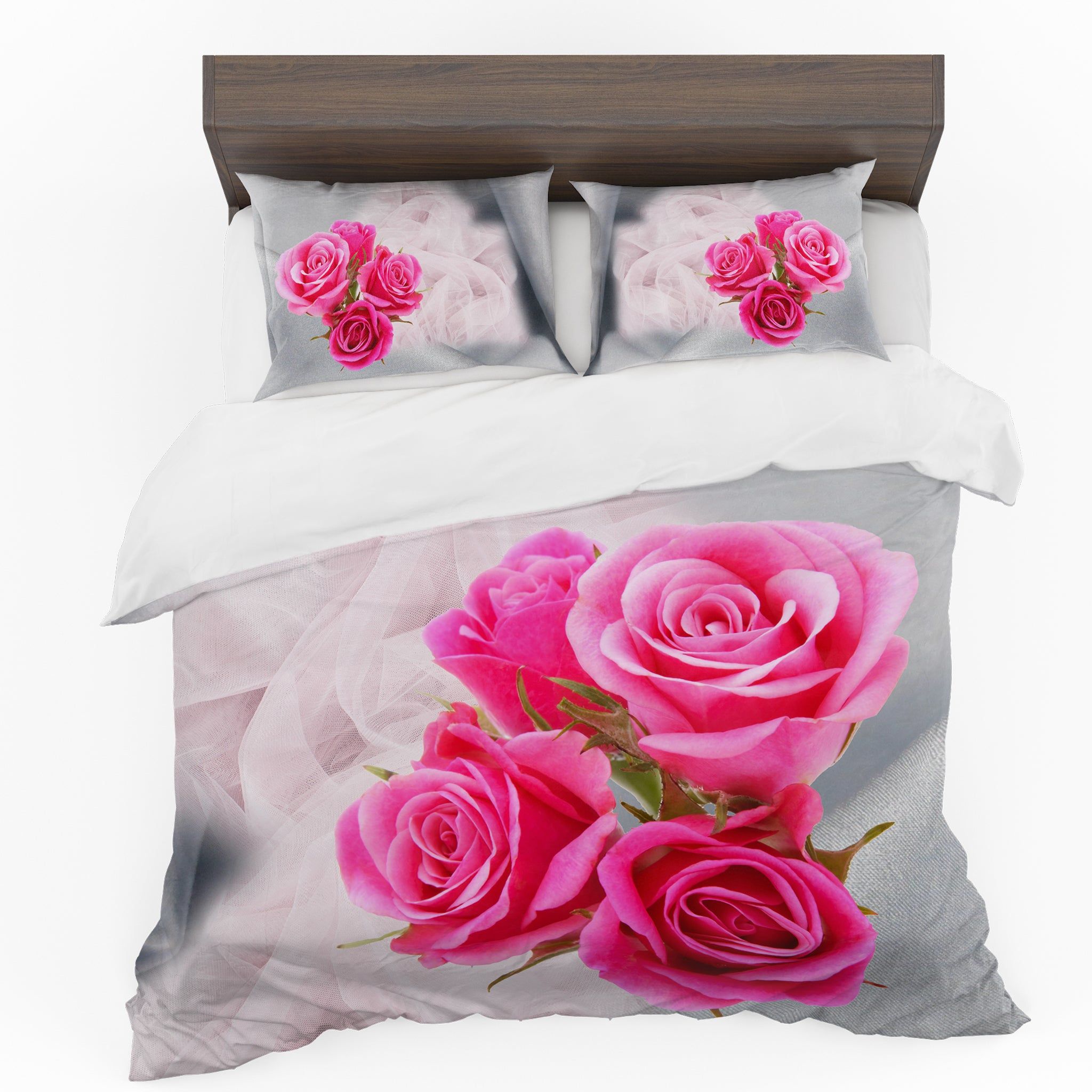 Pink Roses Duvet Cover Set Queen | LEROY MERLIN South Africa