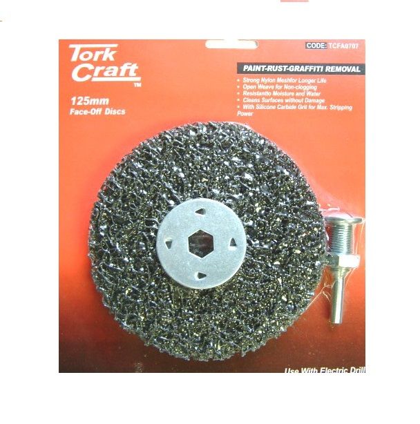 Tork Craft - Face off Disc and Arbor 125mm Carded for Drill - 2 Pack ...