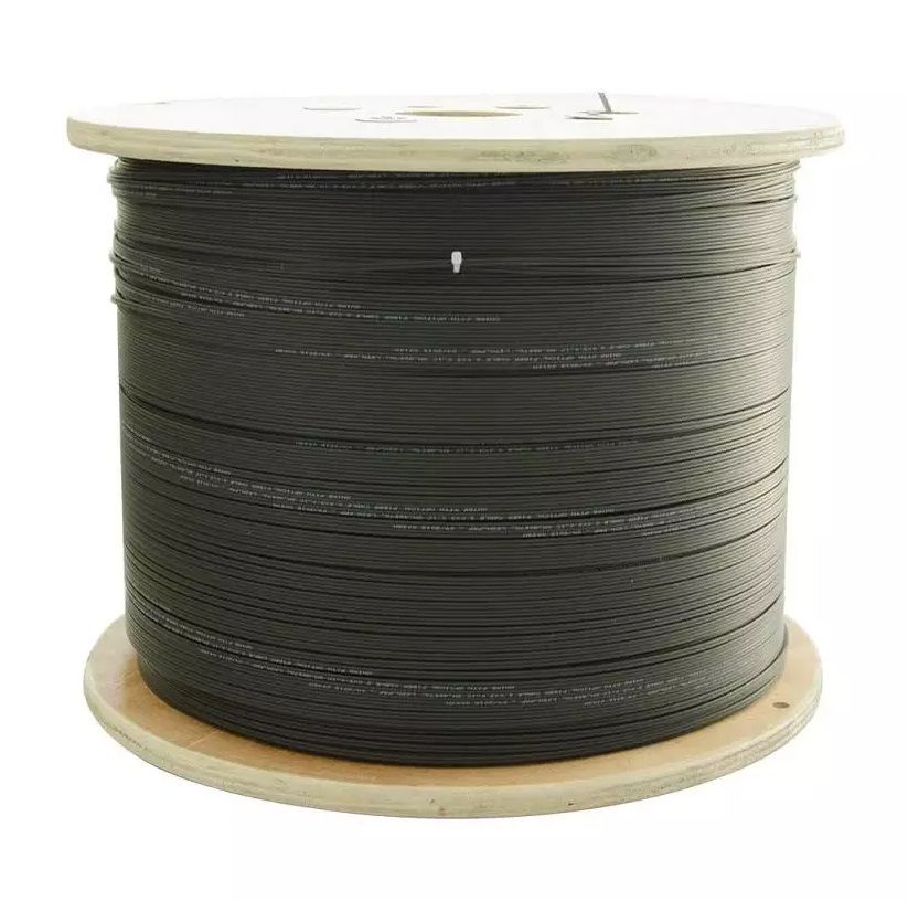 1km Roll | 2 Core Single Mode Flat OS2 100Gbps Fiber Optic Drop Cable ...