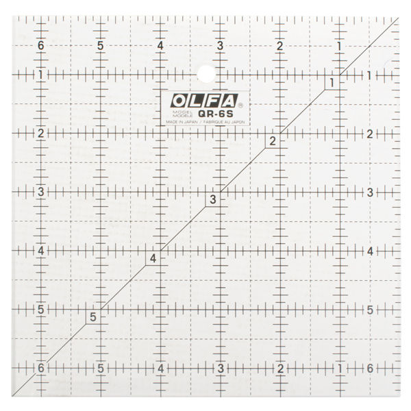 QUILT RULER 6" X 6" SQUARE WITH GRID | Leroy Merlin South Africa