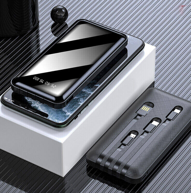 Portable Wired Power Bank Battery - Black | Leroy Merlin South Africa