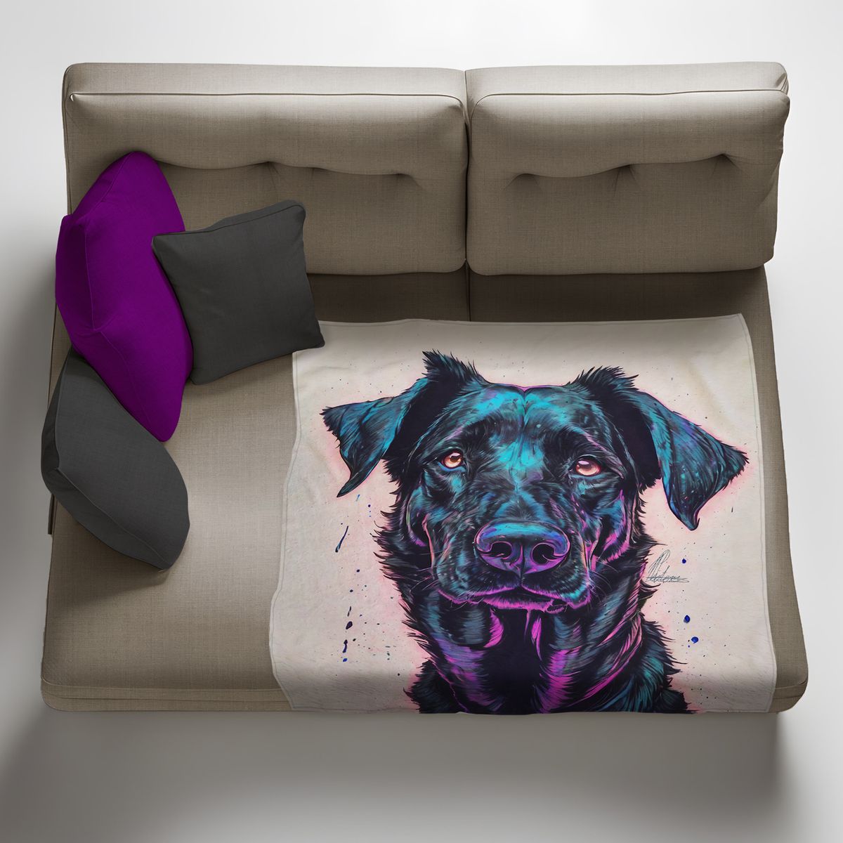 Galaxy Dog Light Weight Fleece Blanket By Nathan Pieterse | LEROY MERLIN South Africa