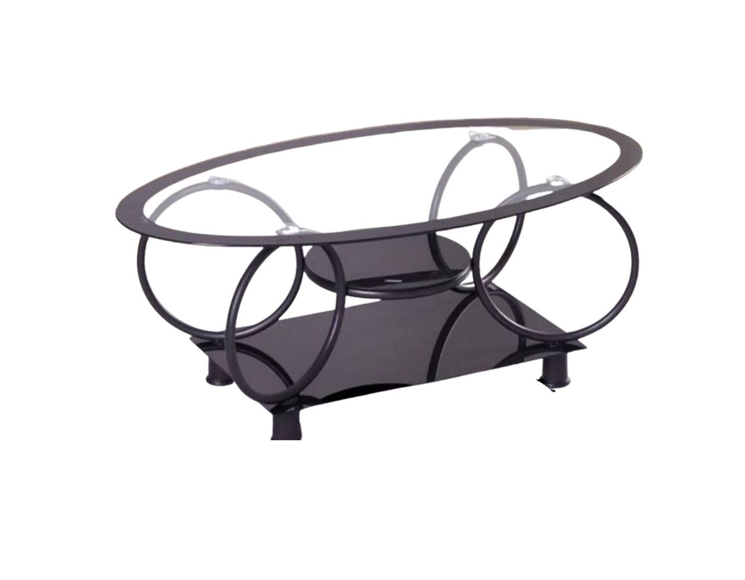 Oval Glass Coffee Table with Loop Frame | Leroy Merlin South Africa