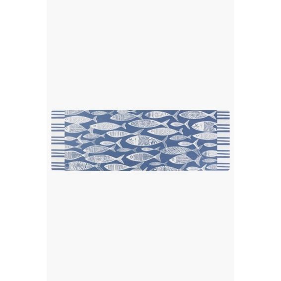 Printed Fish Kitchen Mat – Navy Coastal Runner (40120 cm) | Leroy ...