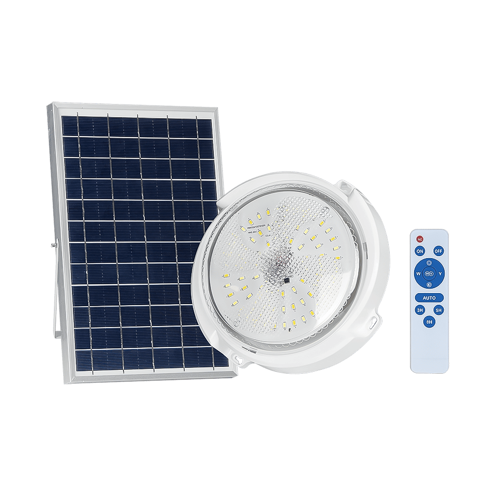SOLAR 60W LED BULKHEAD CCT ADJ. C/W 6W PV PANEL AND REMOTE | Leroy ...