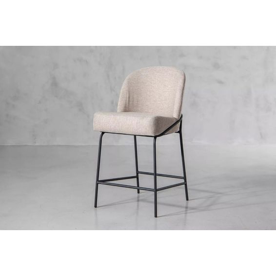 Curva Counter Bar Chair Upholstered Polyester Seat & Powder-Coated ...