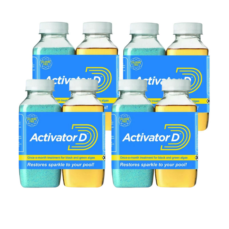 Activator D for treatment of 50000 Litre Swimming Pool Water (4 packs ...