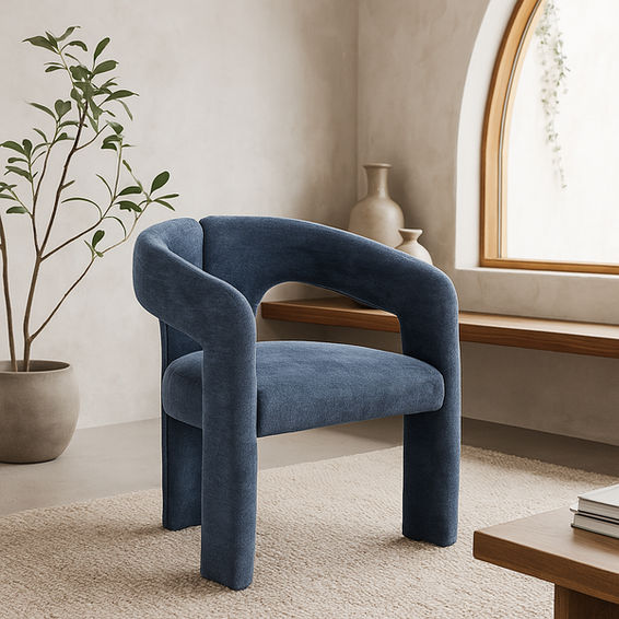 KC FURN – Gevani Fabric Dining Chair (Blue) | Leroy Merlin South Africa