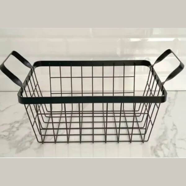 Black Wire Mesh Storage Basket 24.5×34.5cm | Leroy Merlin South Africa