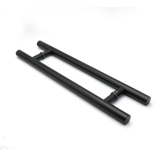 ROCKER DOOR HANDLE STRAIGHT 600X400X32MM - MATT BLACK