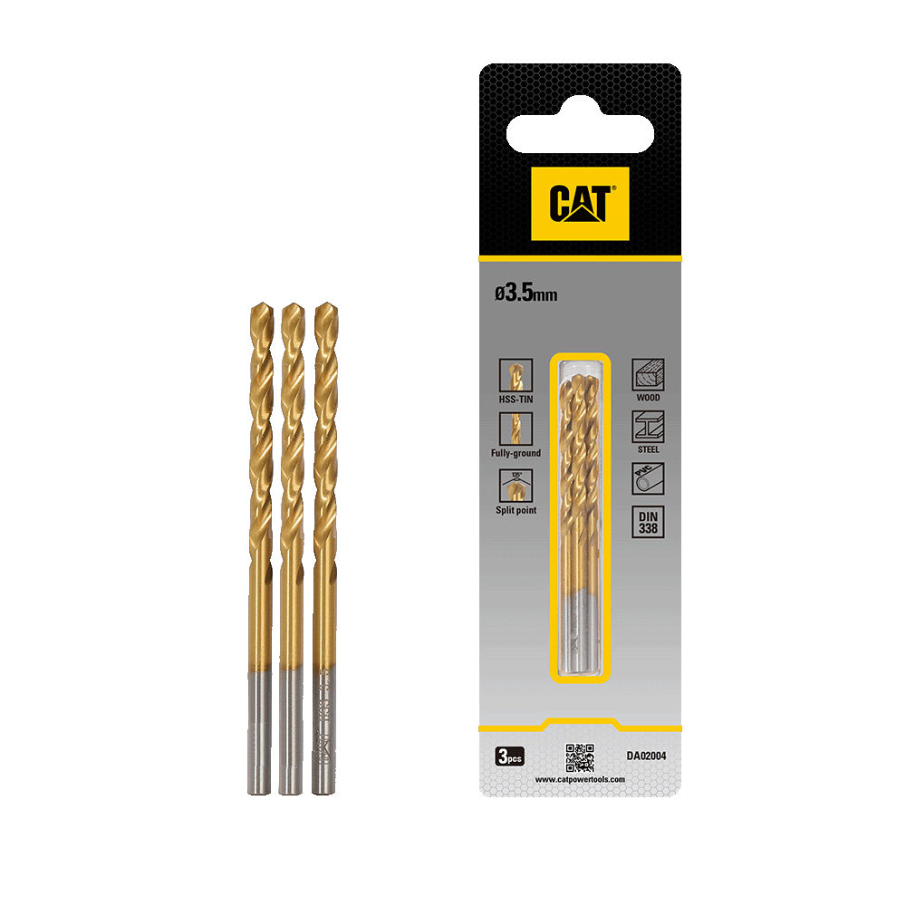 CAT HSS Drill bit 3.5 x 65mm(Pack3) | Leroy Merlin South Africa