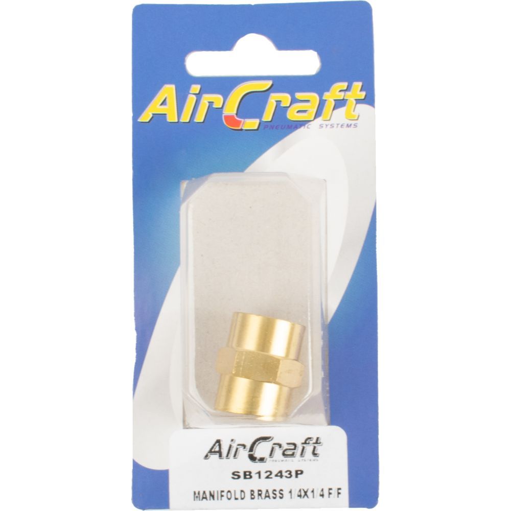 Aircraft - Manifold Brass 1/4 x 1/4 F/F 1 Piece Pack - 4 Pack | Leroy ...