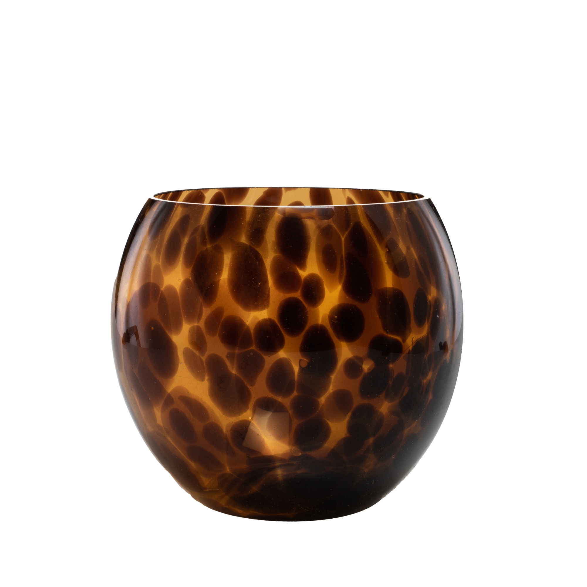 Tortoise Shell Glass Candle Holder 15x13cm | LEROY MERLIN South Africa