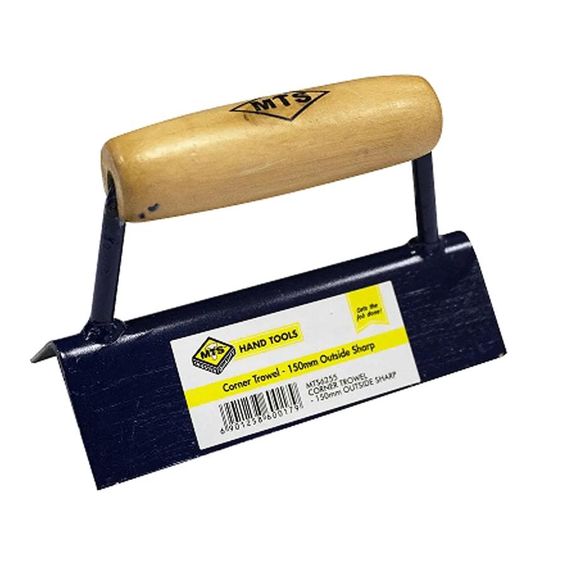 Mts Trowel Corner Outer Sharp Wooden Handle 150Mm - 2 Pack