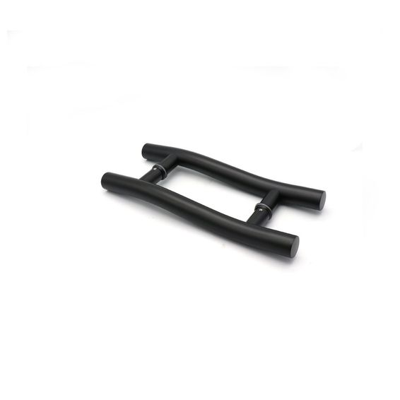 ROCKER DOOR HANDLE S SHAPE 350X200X32MM - MATT BLACK