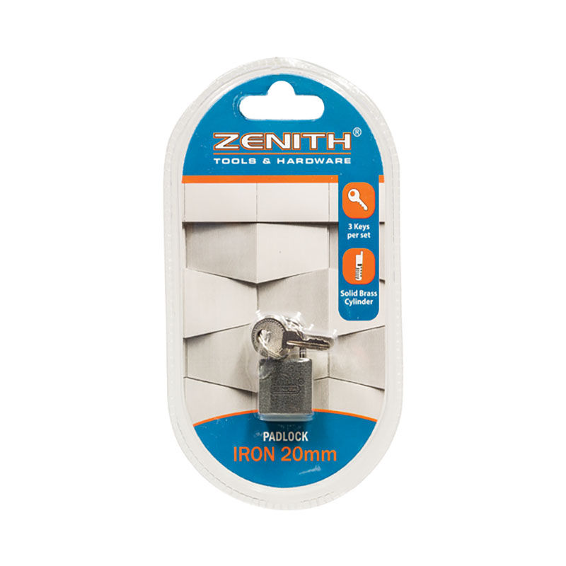 Zenith - Padlock - Iron - 20mm - 12 Pack | LEROY MERLIN South Africa