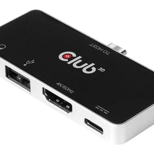 Club3D Usb Type-C 4-In-1 Port Replicator - Hdmi, Type-C Pd, Usb-A ...