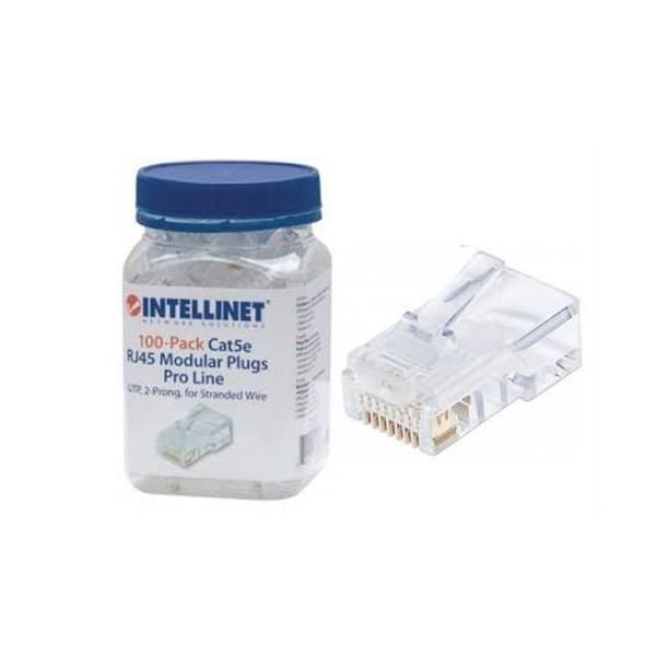 Intellinet 100-Pack Cat5E Rj45 Modular Plugs Pro Line, Retail Box, No ...