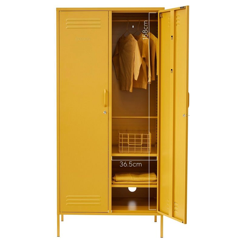 Steel Swing Door Twinny Wardrobe Storage Cabinet Cupboard Locker ...