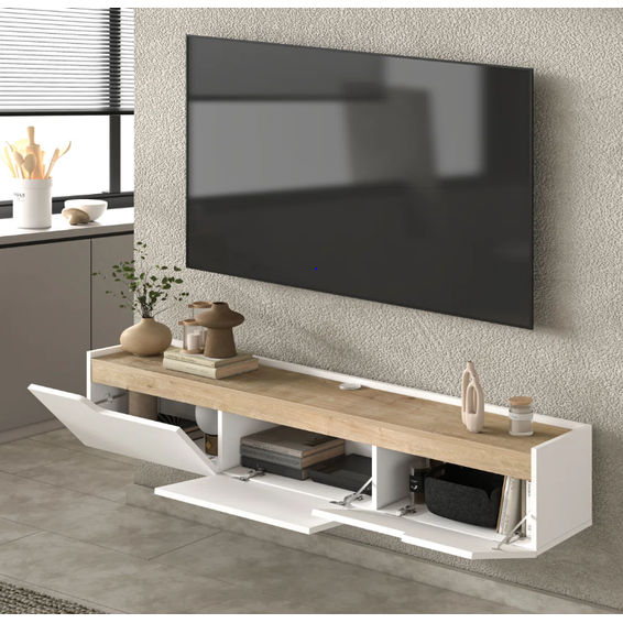 Greenline Interiors Tassie Floating Tv Stand White | Leroy Merlin South ...
