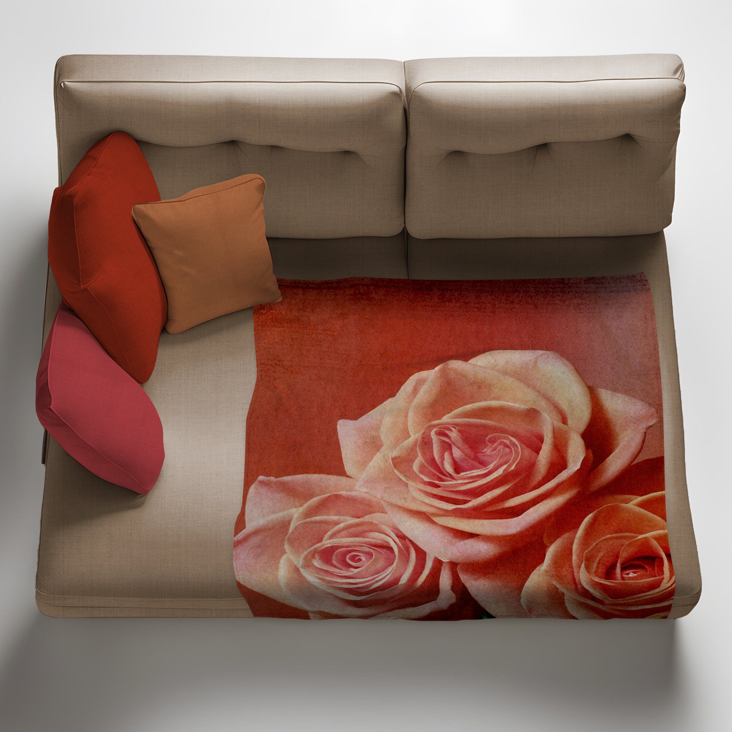 Grunge Pink Roses Fleece | LEROY MERLIN South Africa