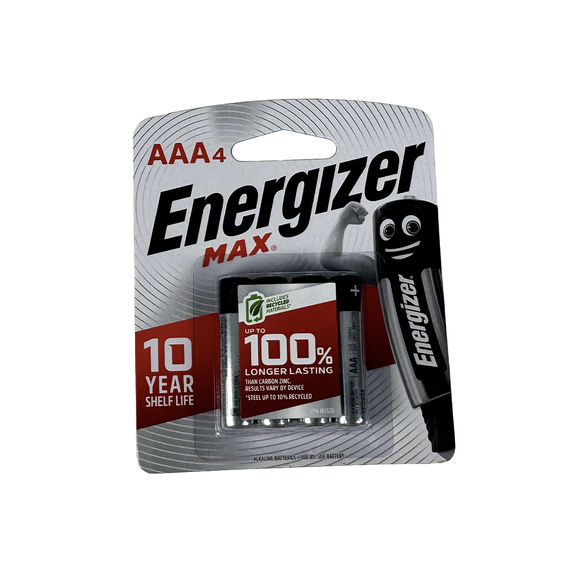 Energizer - Max AAA Alkaline Batteries 1.5V LR03 (4 Pack)
