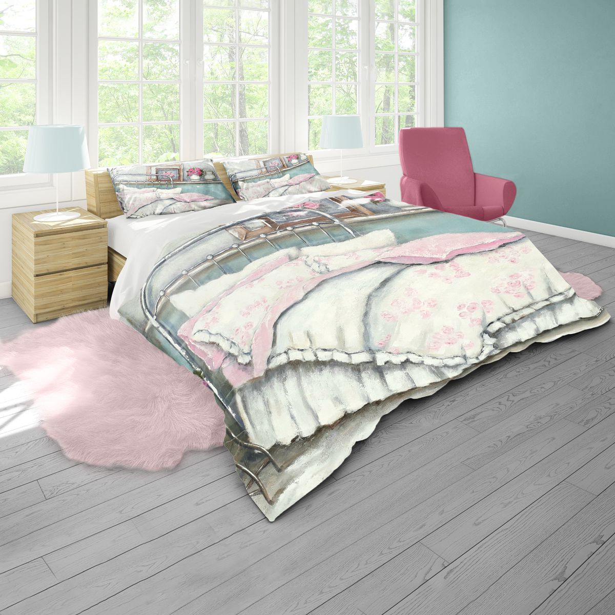 Pink Bed By Stella Bruwer Duvet Cover Set King | Leroy Merlin South Africa