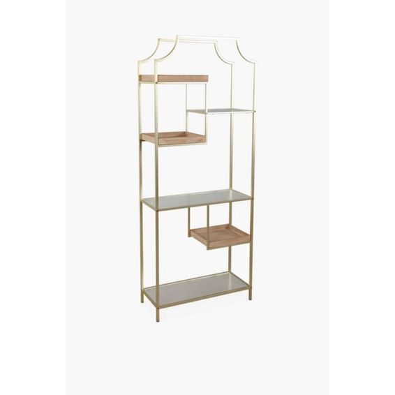 ARCHWAY CLASSIC SHELF Gold Arch Display Unit with Asymmetrical Shelves ...