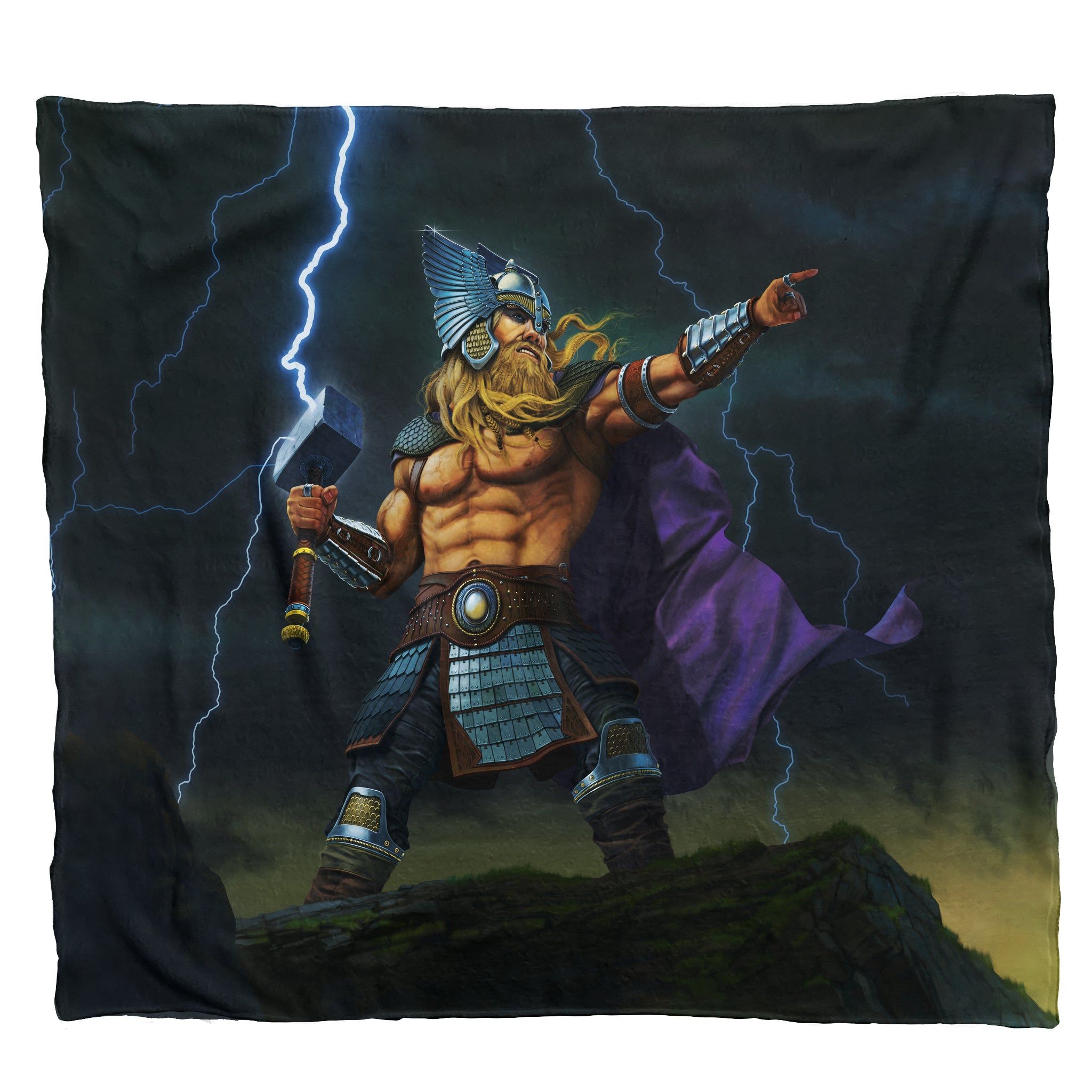 Thor God of Thunder Light Weight Fleece Blanket By Vincent Hie | LEROY ...