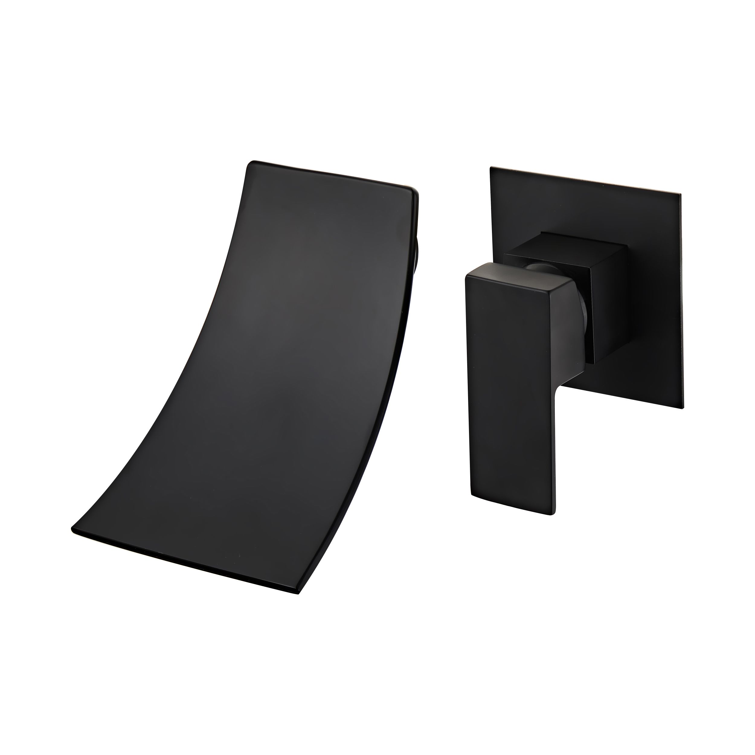 Wall Type Fall Basin or Bath Mixer Tap AZ2156 Black | Leroy Merlin ...