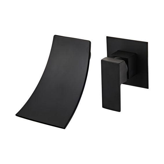 Wall Type Fall Basin or Bath Mixer Tap AZ2156 Black | Leroy Merlin ...