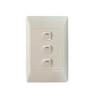 PAYS 3 Lever Wall Light Switch 4x2 16A 250V - White | LEROY MERLIN ...