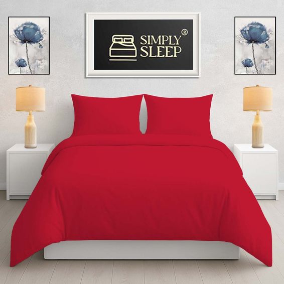 Simply Sleep - Everyday Collection Duvet Cover Set - Plain - 90GSM ...