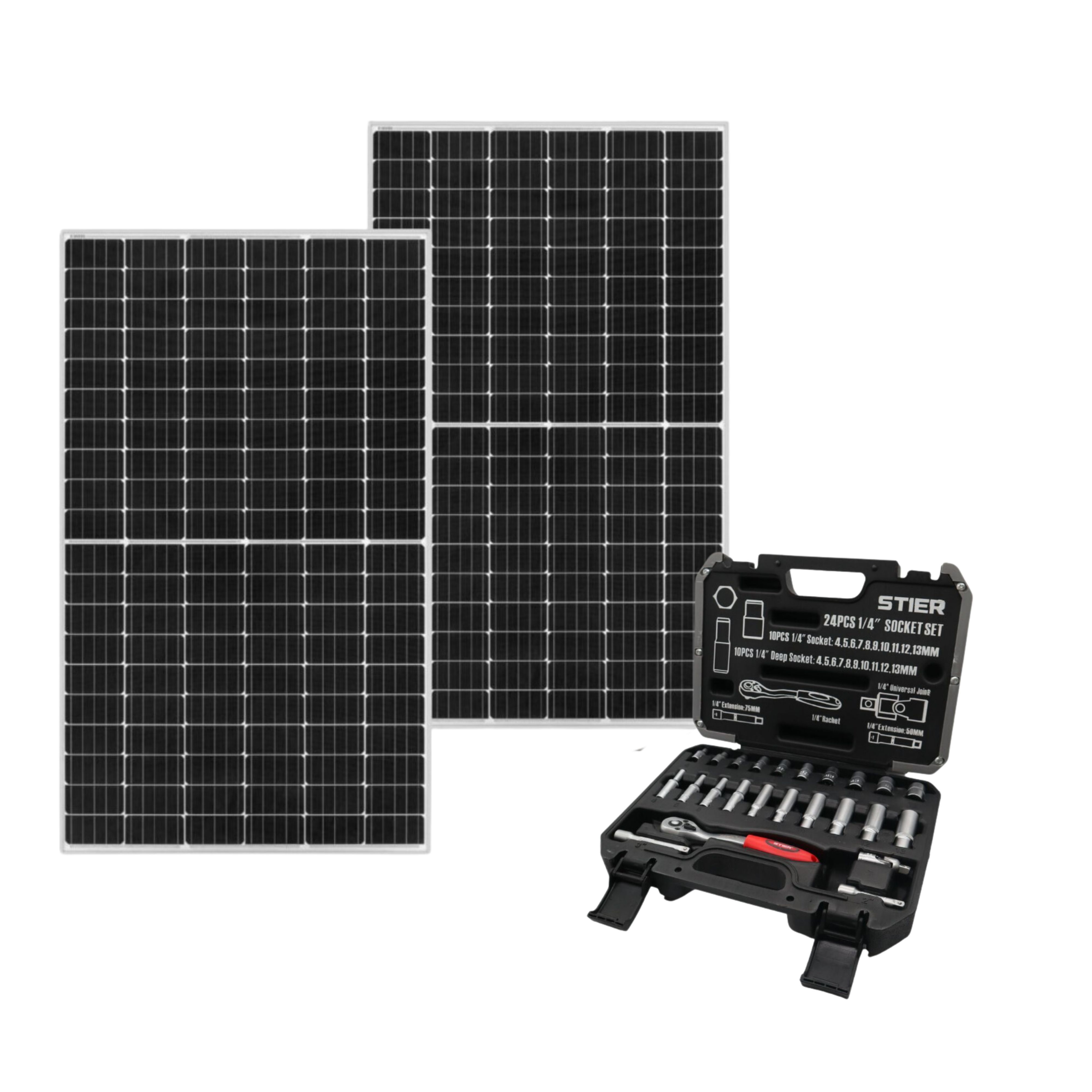 Ecco Solar Panel Mono-Crystalline 580w and Socket Set - 2 Pack | LEROY ...