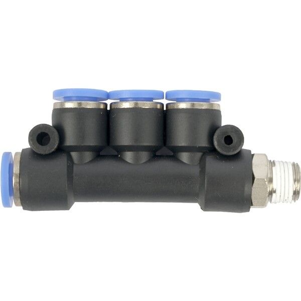 Aircraft Pu Hose Fitting Manifold 4 x 6mm Port x 1/8"M | LEROY MERLIN ...