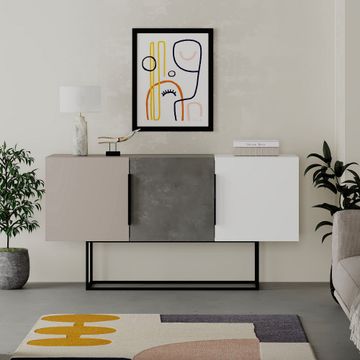 Console Table Tontini - Grey, White, Light Mocha | Leroy Merlin South ...